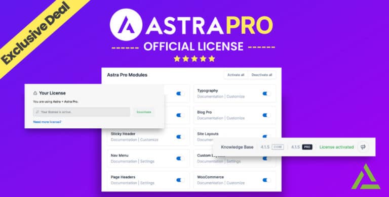 Astra Pro Addon For Astra Theme - Original License | PlugCart